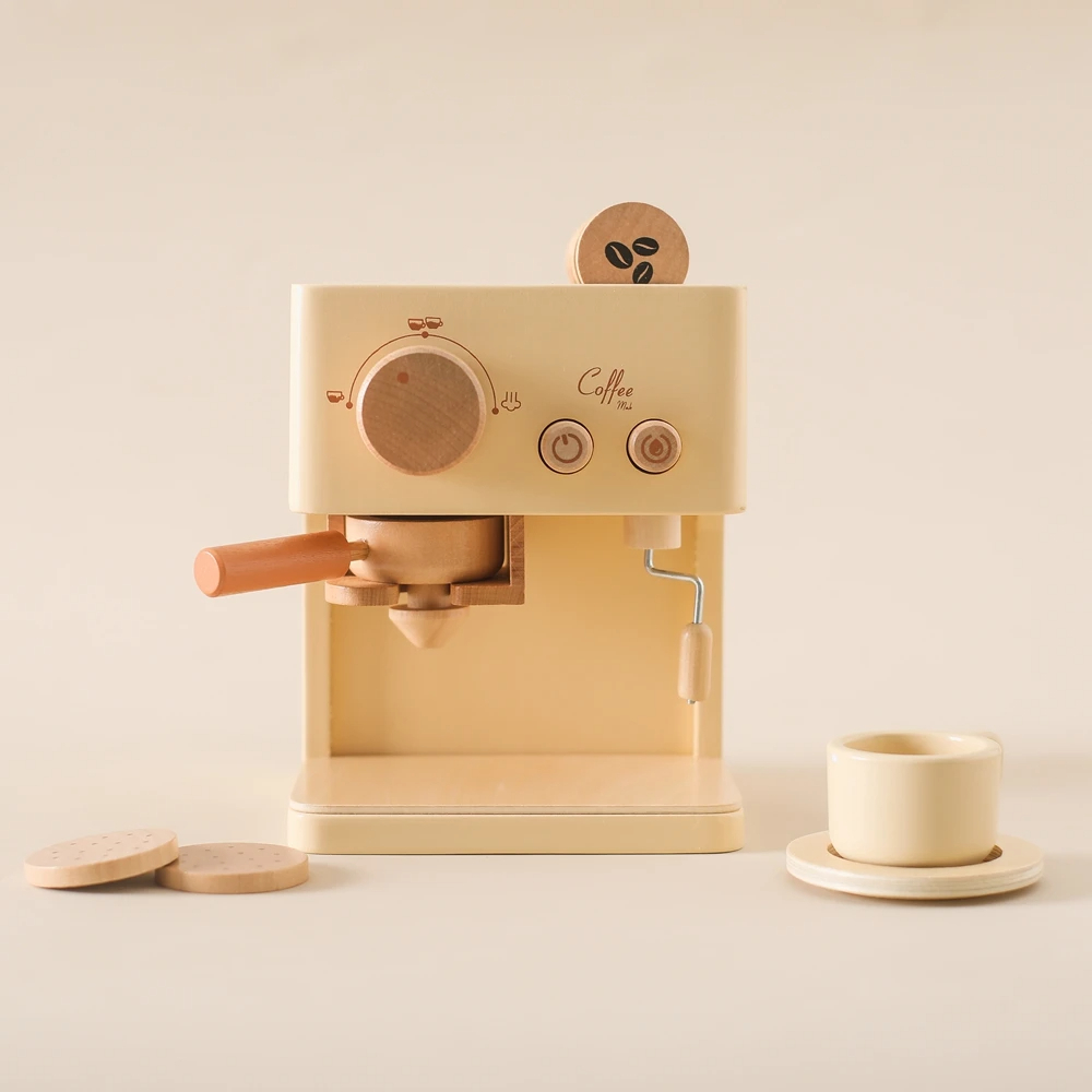 Ensemble de cuisine en bois bébé machine à café - Un petit génie